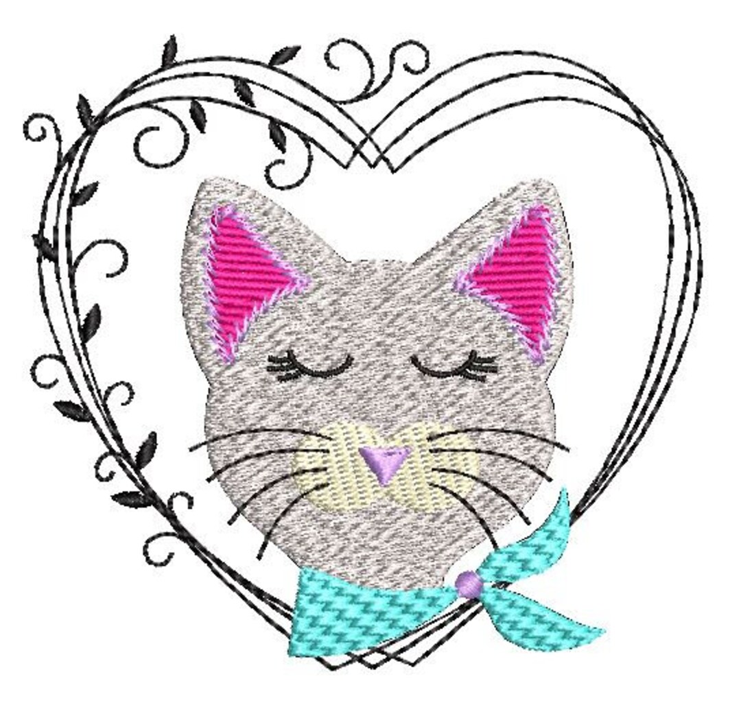 Embroidery File Cat Kimba Full Stick - Etsy
