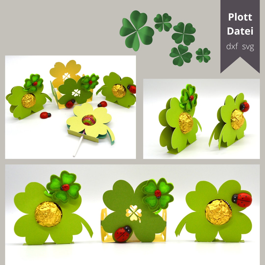 Plotter File Clover for Filling With Basket for LED Tea Light - Etsy