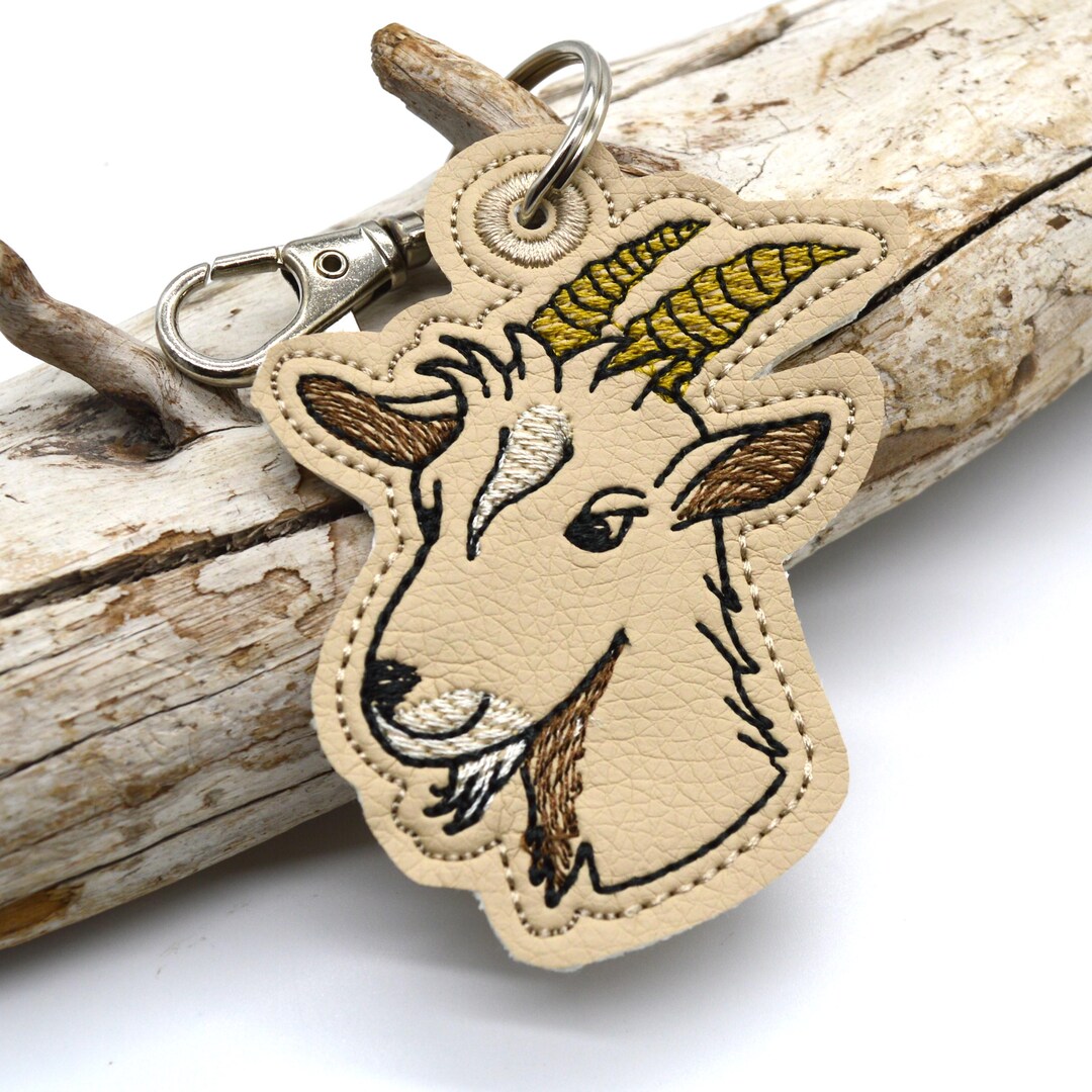 Embroidery File Goat Keychain ITH Goats - Etsy