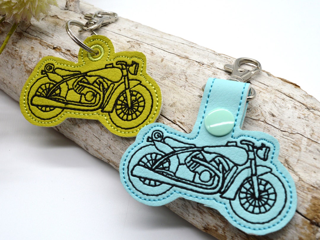 Embroidery File Motorcycle Old Keychain - Etsy UK