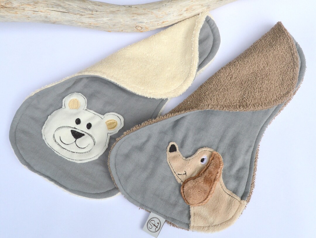 ITH Embroidery File Burp Cloth Shoulder Burp Cloth Animals SET 18 X 30 ...