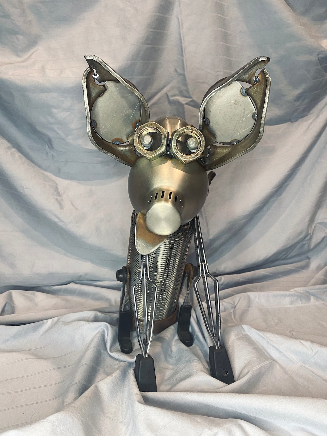 Recycled Metal Dog Sculpture: Lifesize Artistry - Etsy