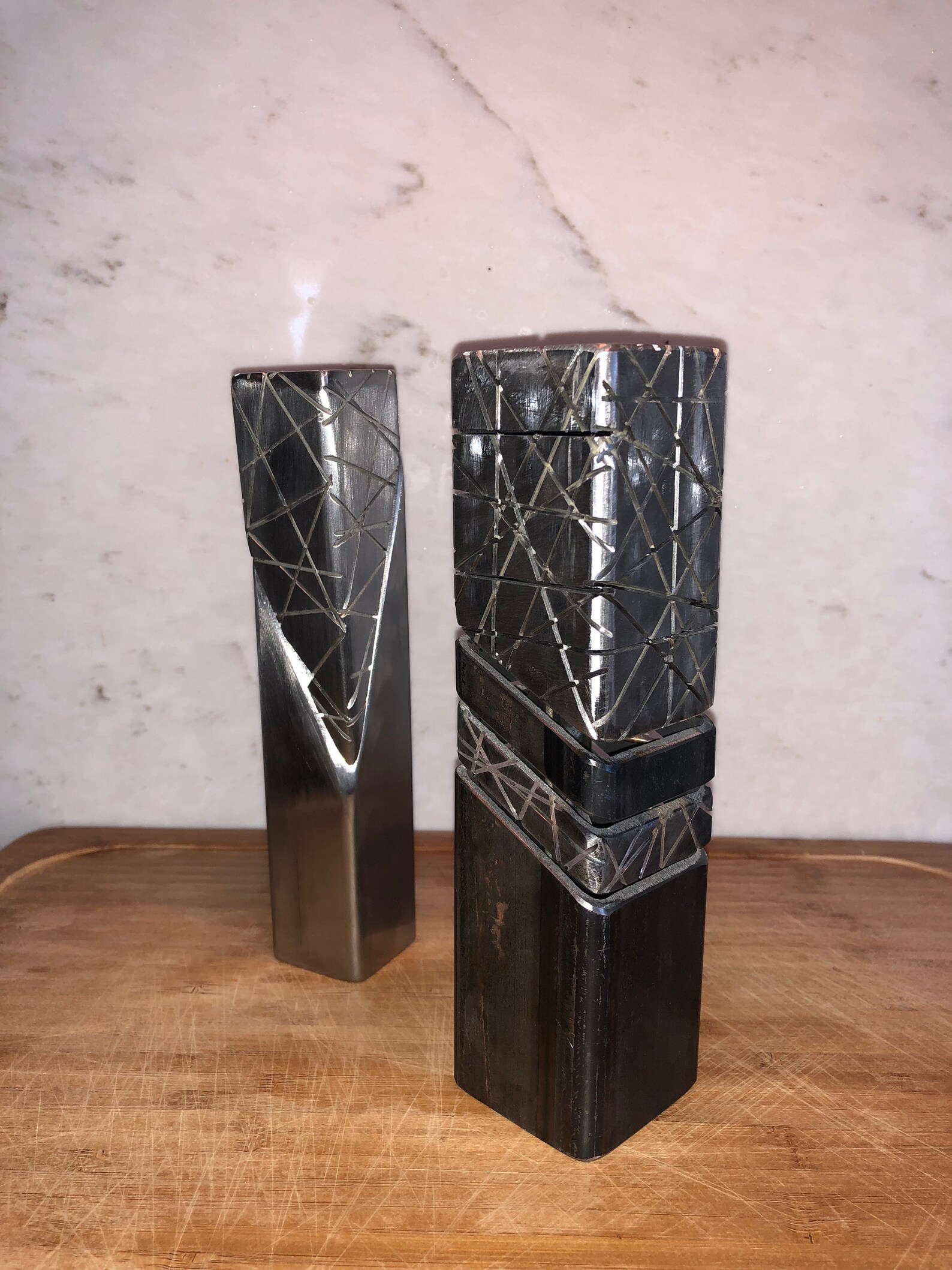 Unique Paper Weight, Metal Geometeric Sculpture, Architecture Mini ...