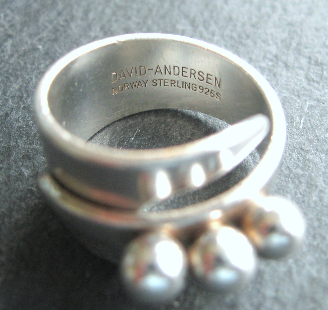 Ring David Andersen Norway 925 Sterling Silver Unisex MCM - Etsy UK