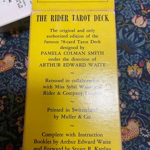 Vintage Rider Waite Tarot Deck Agmuller Out of Print Tarot Cards Tarot ...