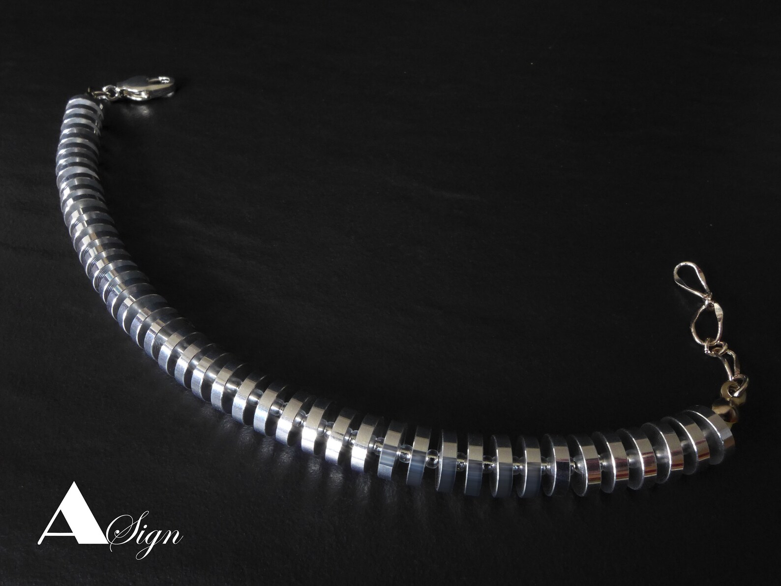 A Sign Shine Aluminium & Crystal Glass Bracelet Carabiner - Etsy