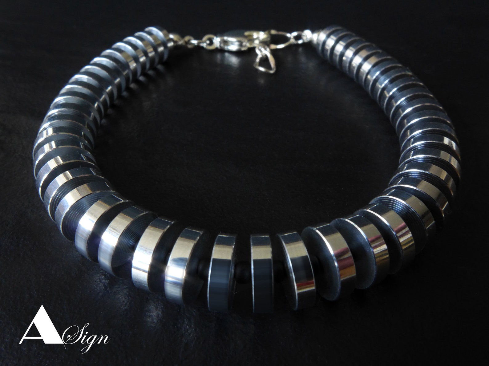 A Sign Shine Aluminium & Crystal Glass Bracelet Carabiner - Etsy