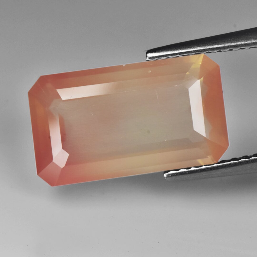 Natural Bi-color Andesine Emerald Cut Natural Andesine Loose Gemstone ...