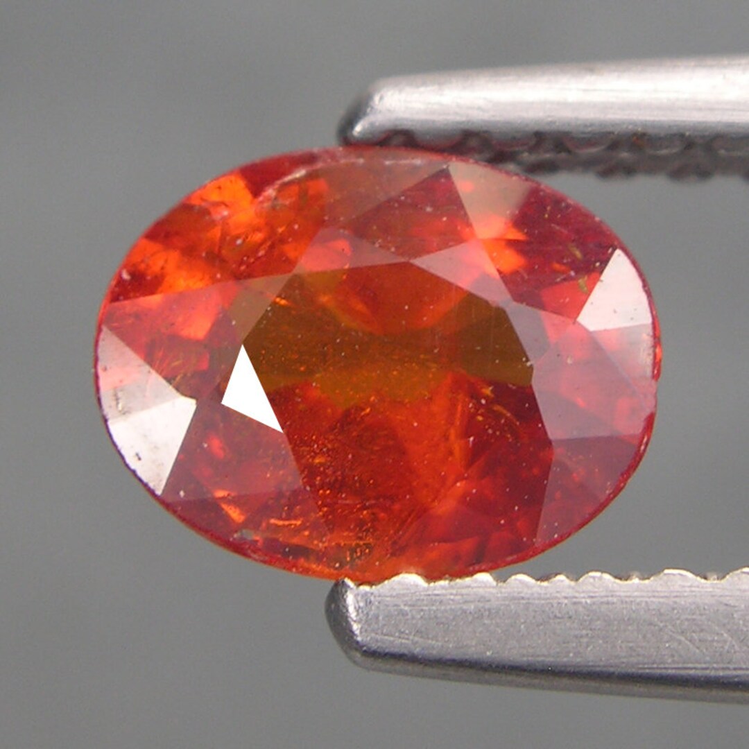 Natural Mandarin Orange Spessartite Garnet | Garnet Oval | Natural Gems ...