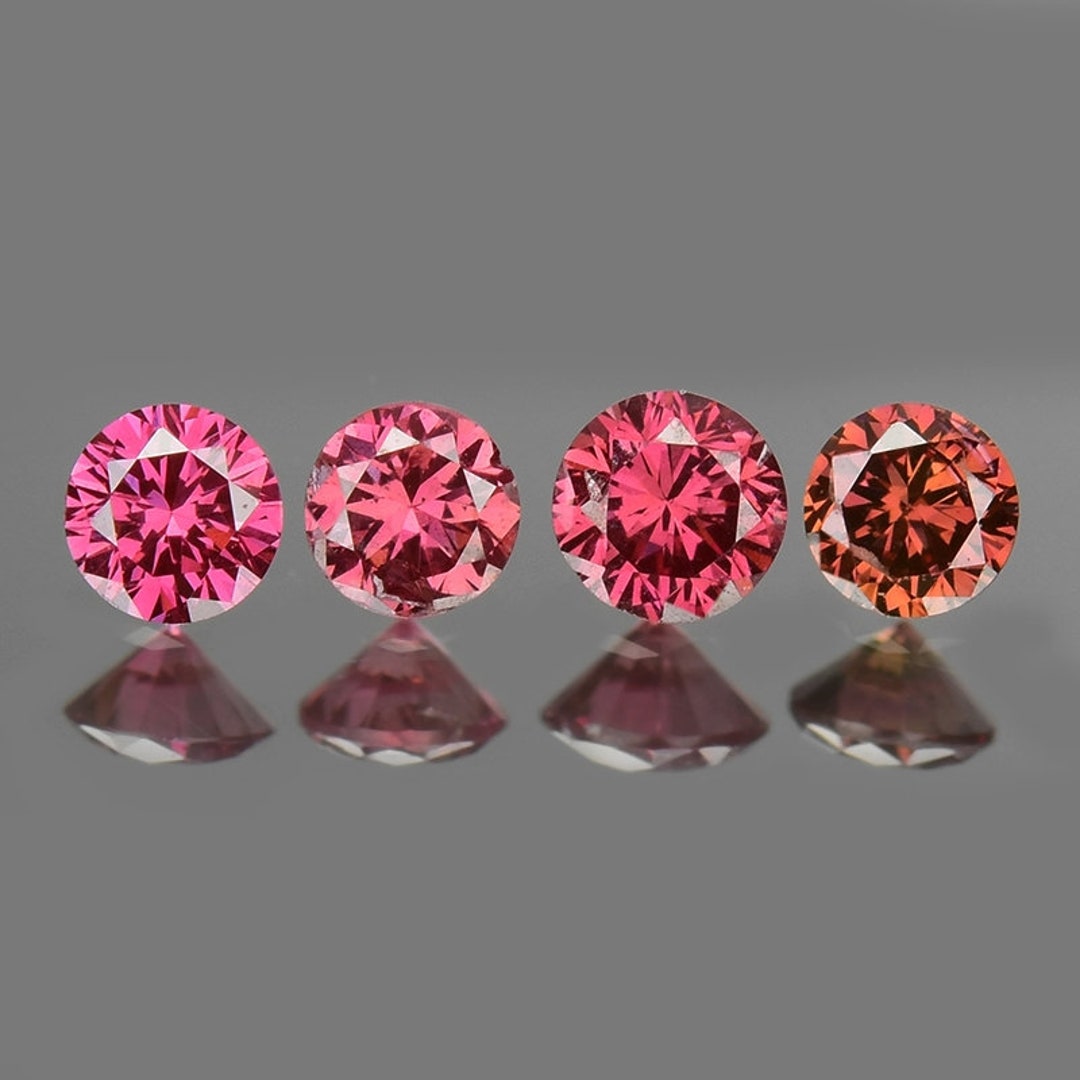 Purple Pink Diamond Round Cut Diamond Natural Diamond 0.11 Cts for Ring ...