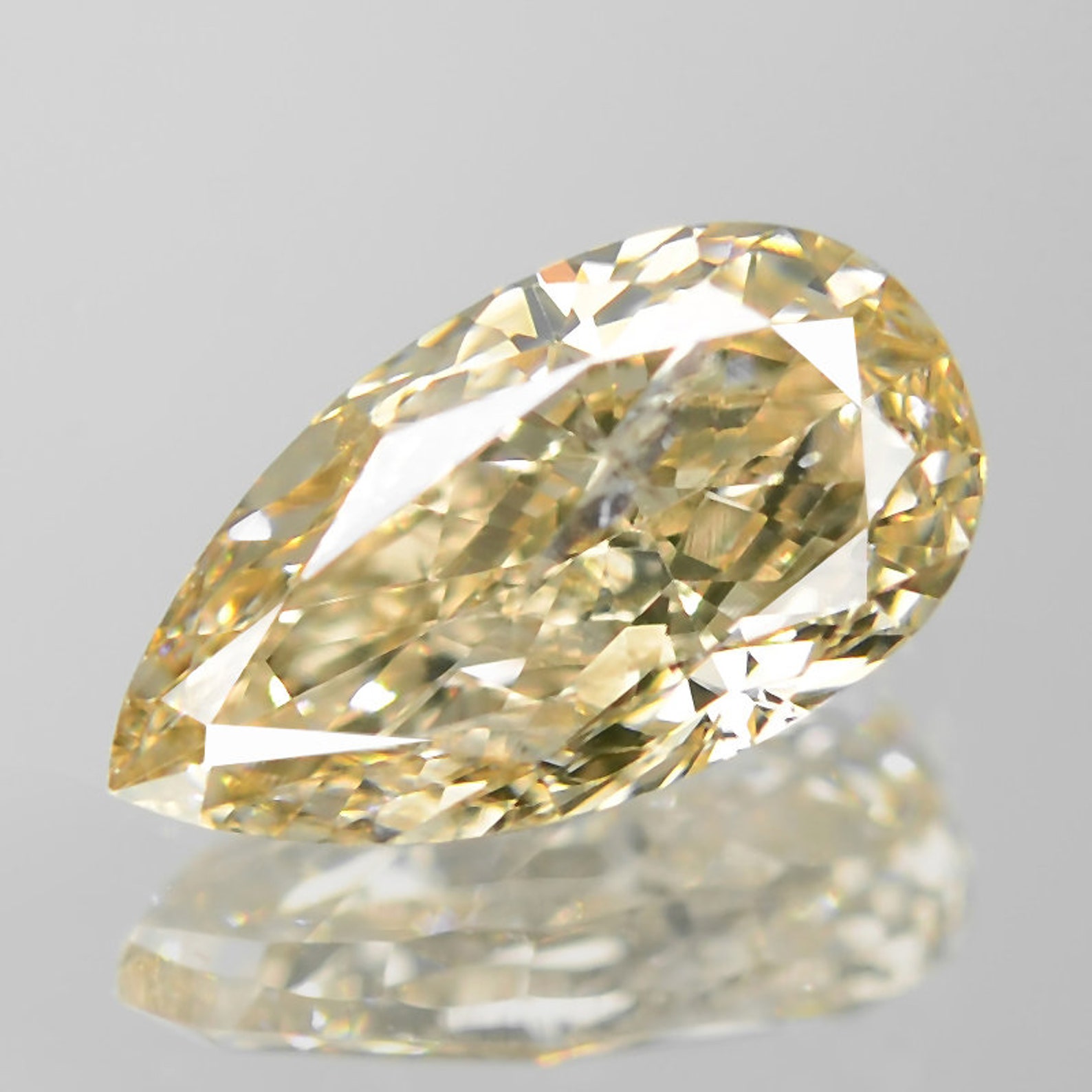 Pear Yellow Diamond Natural 0.58 Cts Loose Natural Diamond | Etsy