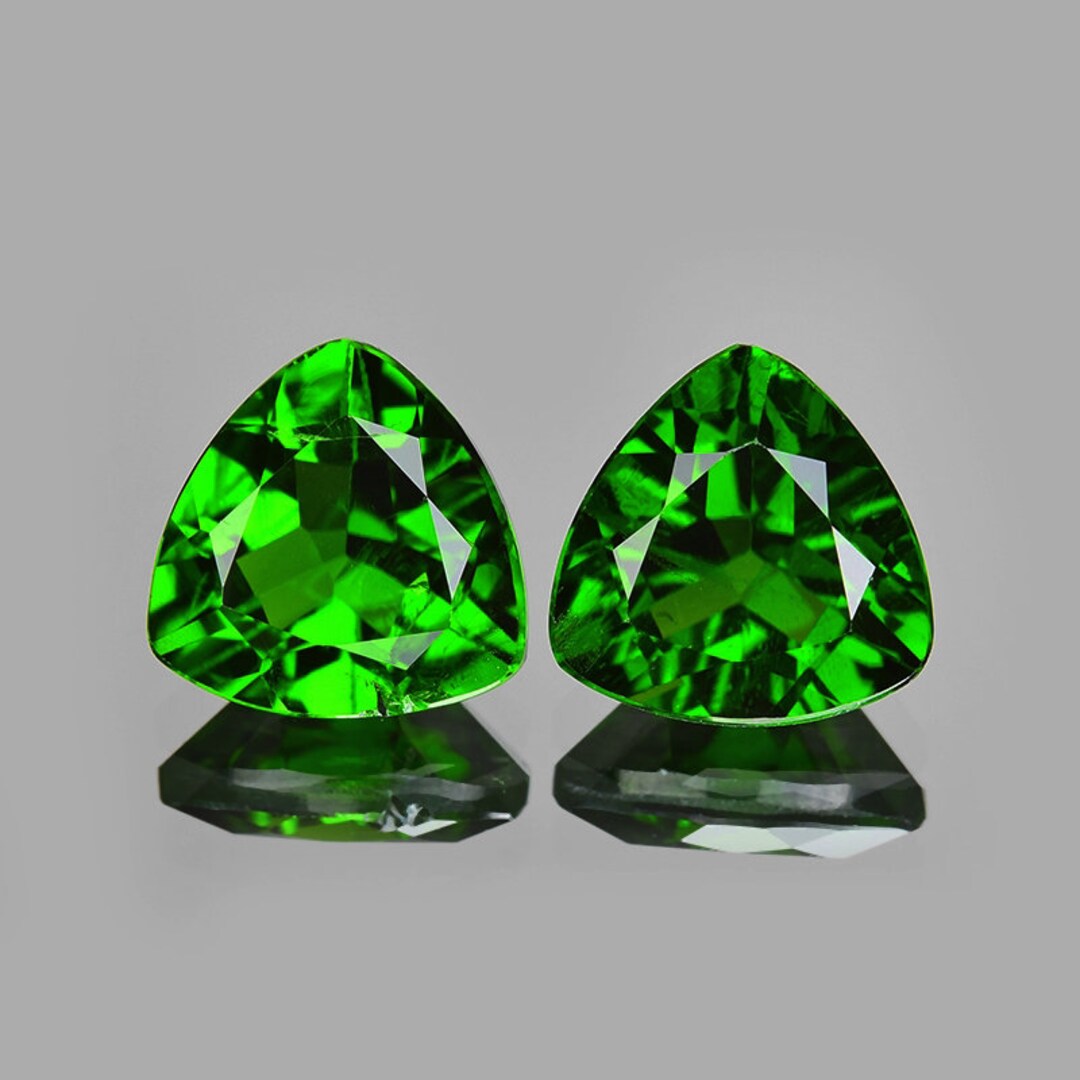 Vivid Green Chrome Diopside Trillion Cut Diopside Natural Diopside 1 ...