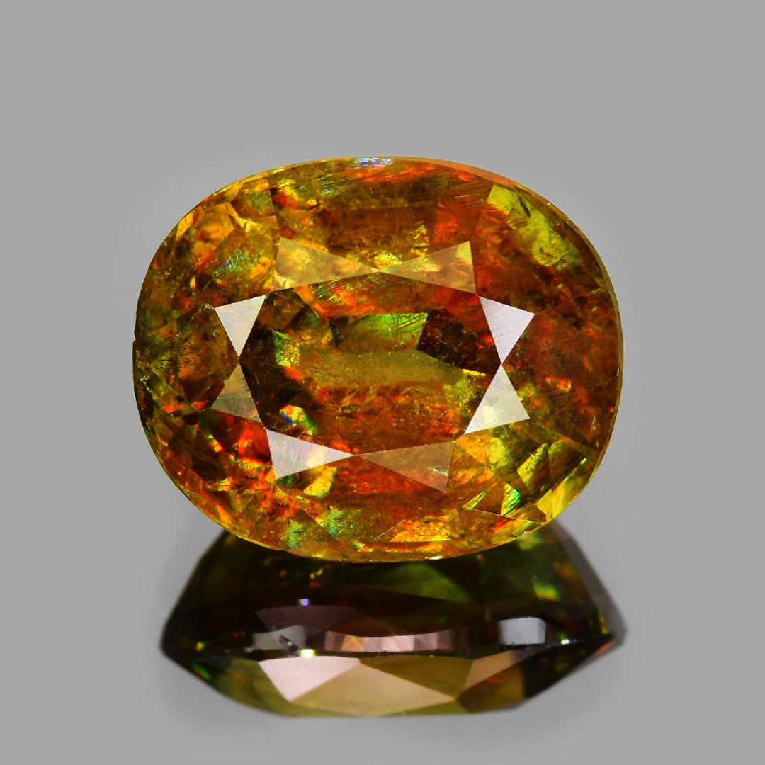 Multi Colors Sphene Oval Sphene Natural Sphene 3.85 Cts Multi Colors ...