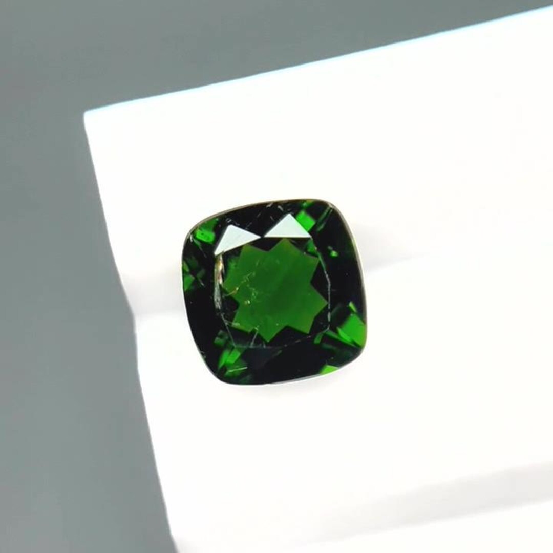 Natural Chrome Diopside Cushion Cut Loose Gemstone – Green Faceted ...
