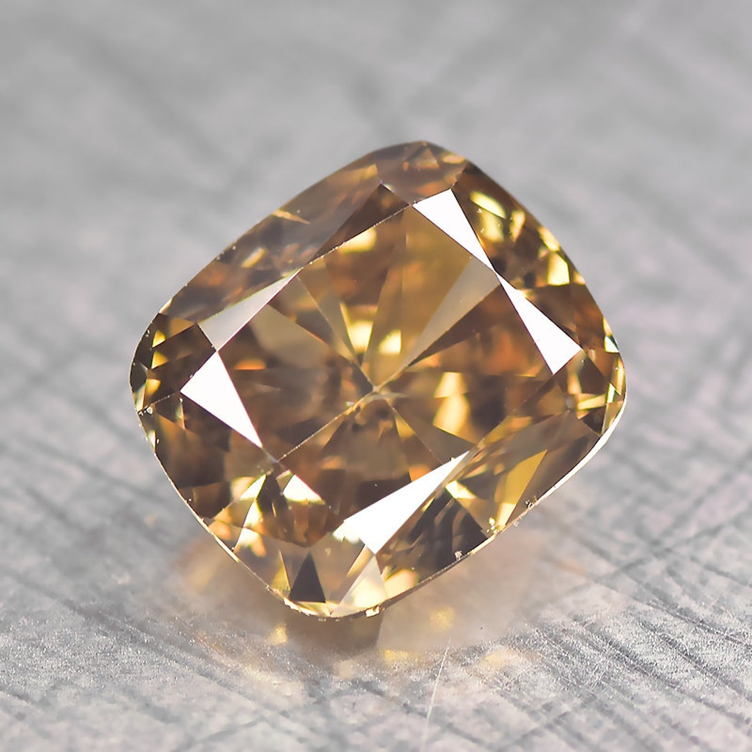Olive Green Diamond Cushion Cut Diamond Natural Diamond 0.72 Cts ...