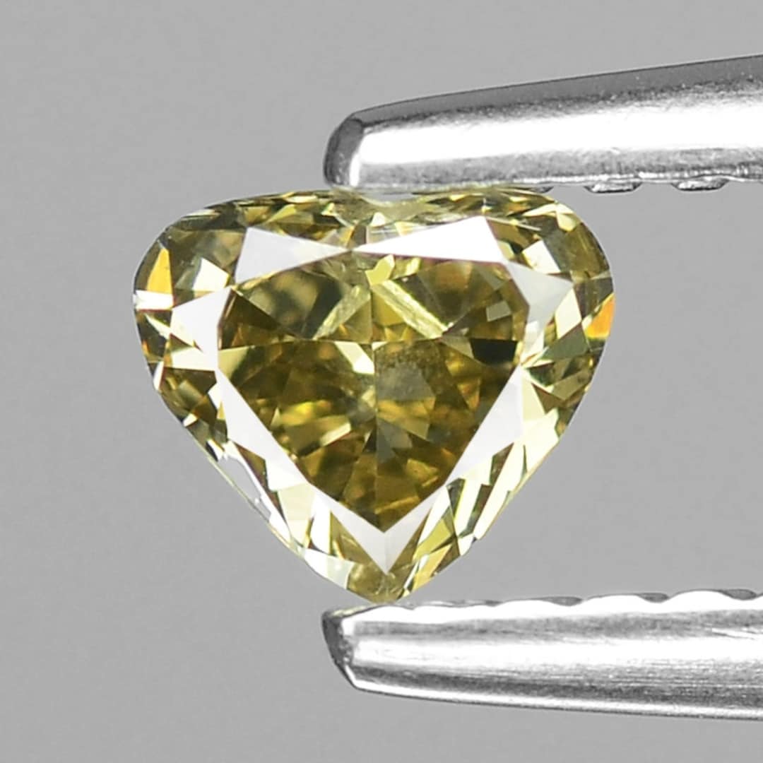 Olive Green Diamond Pear Cut Diamond Natural Diamond - Etsy