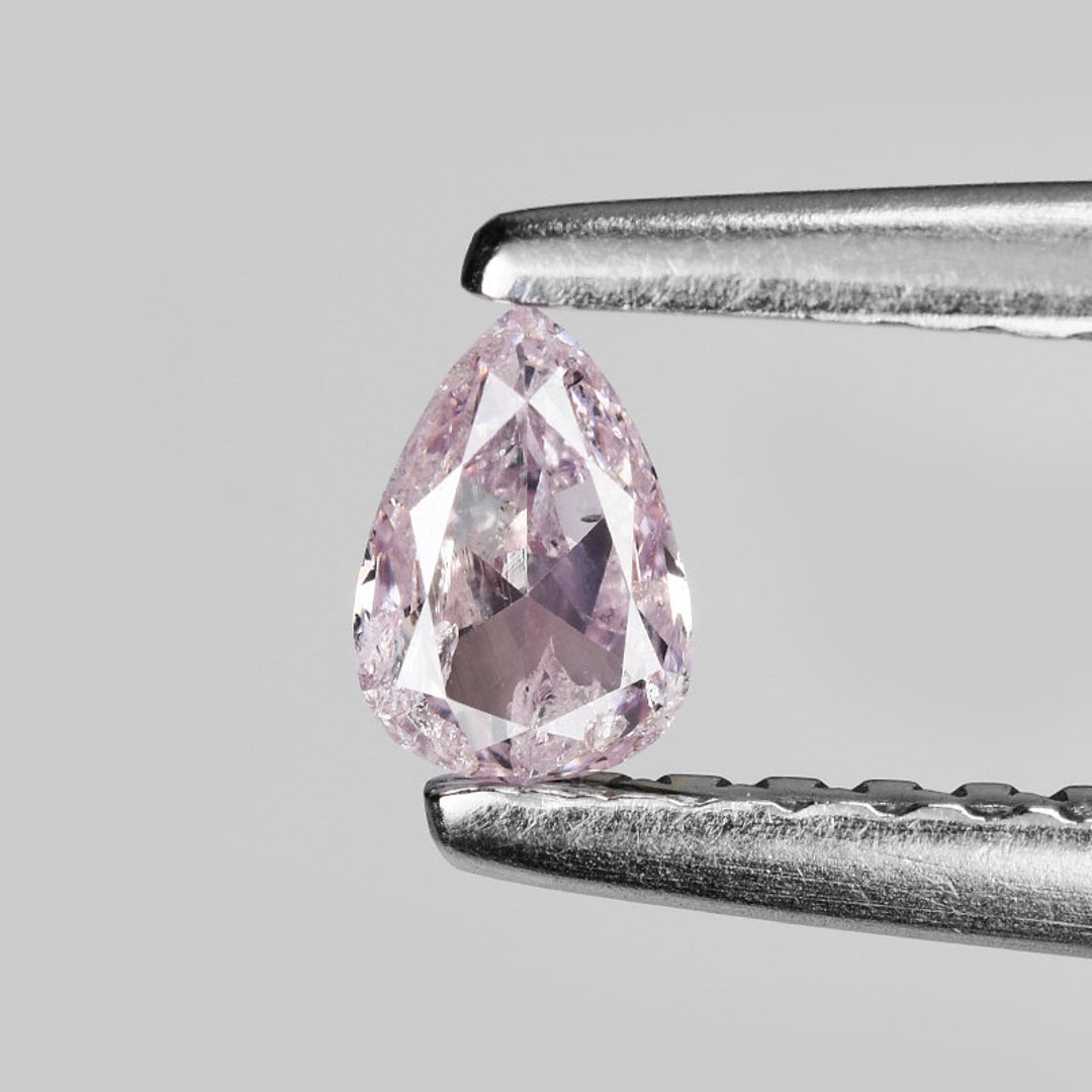 Pink Diamond Pear Cut Diamond Natural Diamond 0.13 Cts Diamond for Ring ...