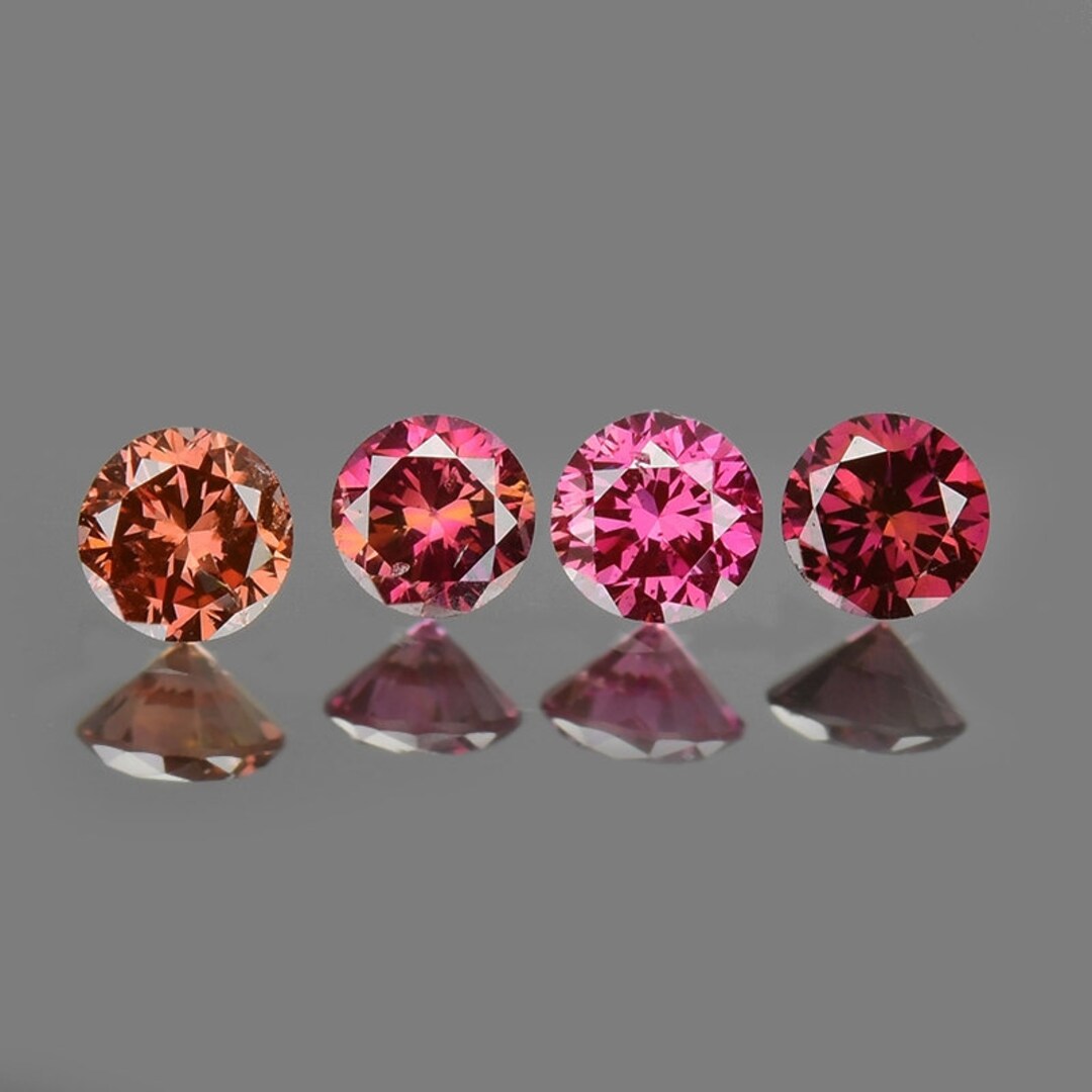 Purple Pink Diamond Round Cut Diamond Natural Diamond 0.11 Cts for Ring ...