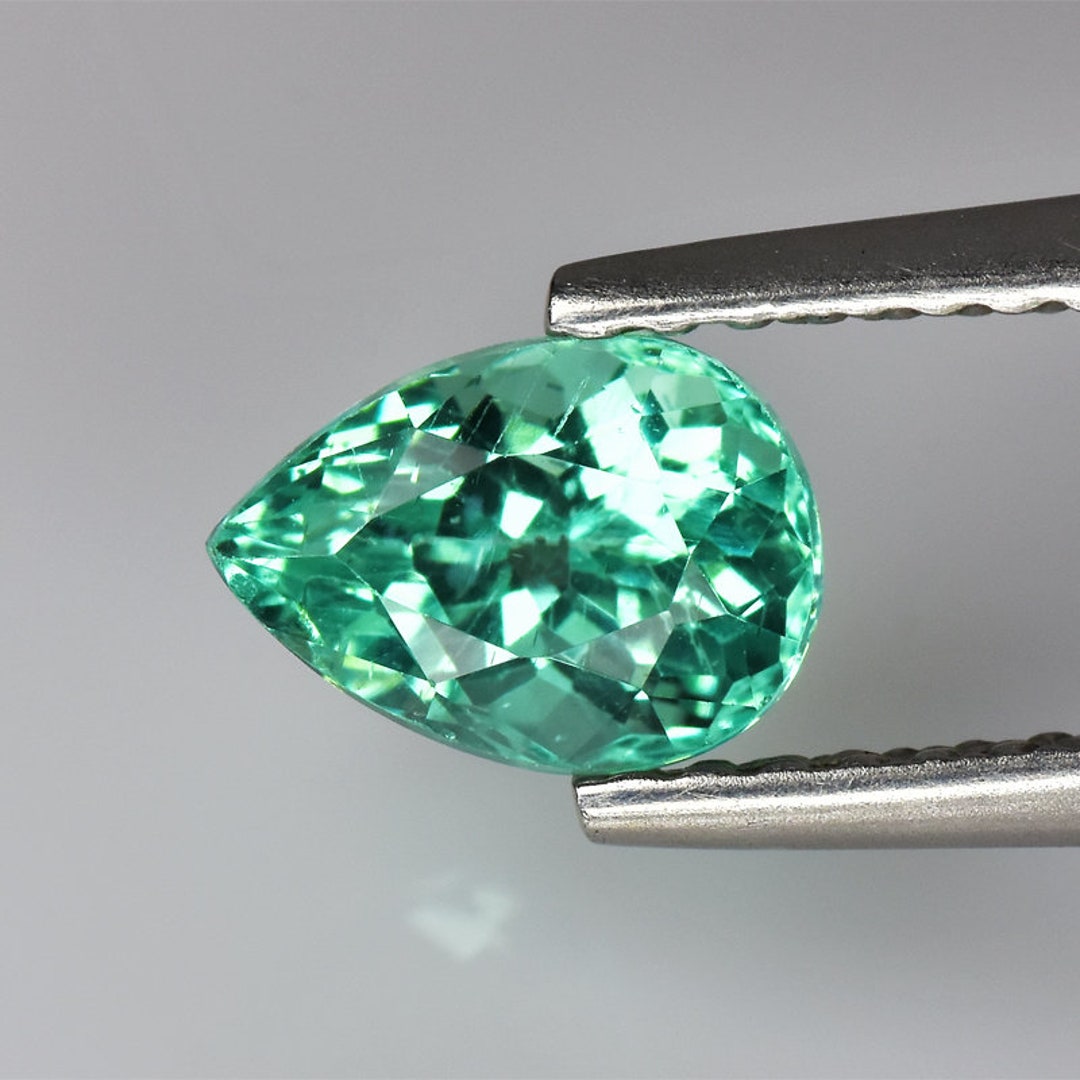 Blue Green Apatite Pear Cut Natural Apatite 1.03 Cts Blue Apatite for Ring fancy Apatiteapatite ...