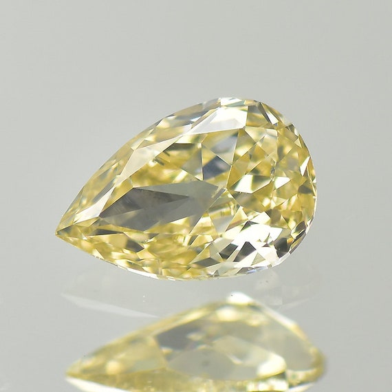 Craft Supplies & Tools Materials 0.16cts Yellow Pear Natural Loose ...