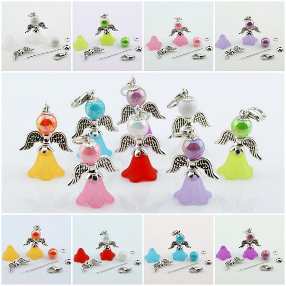 10/25/50 Guardian Angel Craft Set 4 Cm Angel Beads Acrylic - Etsy