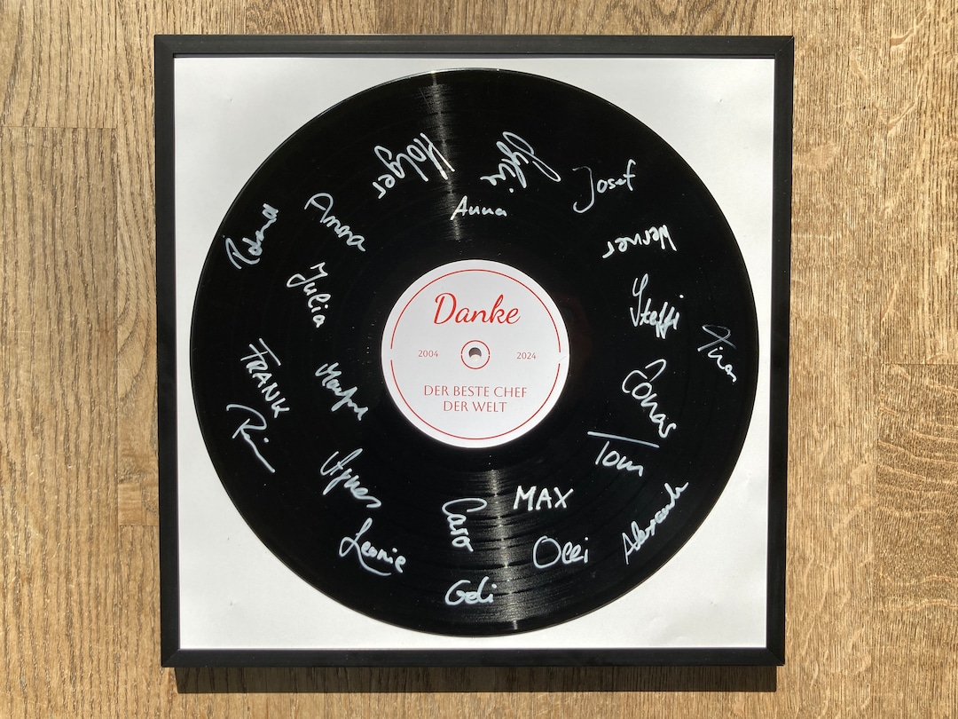 FAREWELL GIFT: Record With Personalized Label (including Frame) for ...