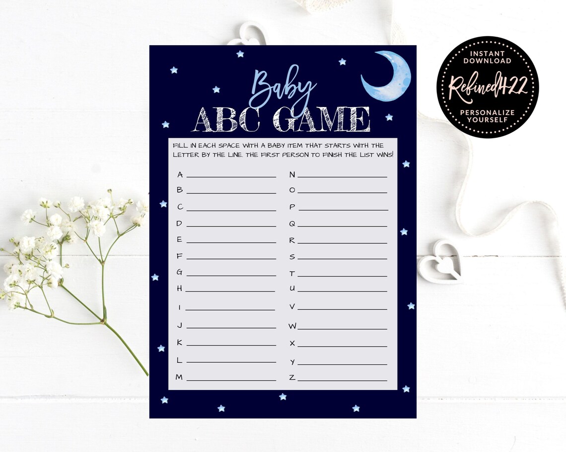 EDITABLE Twinkle Little Star Games Bundle Name the Baby - Etsy
