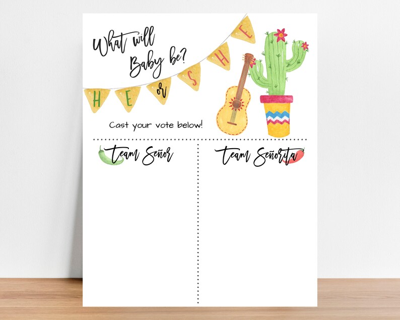 Taco 'bout A Baby Gender Prediction Sign He or She - Etsy