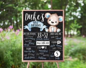 Teddy Bear Birthday Board - Etsy