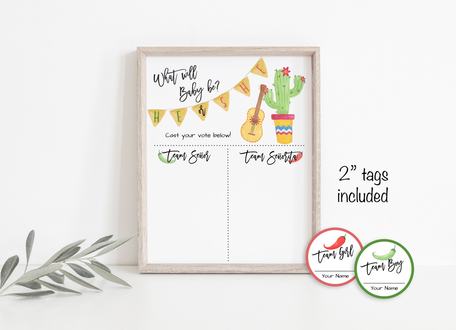 Taco 'bout A Baby Gender Prediction Sign He or She - Etsy