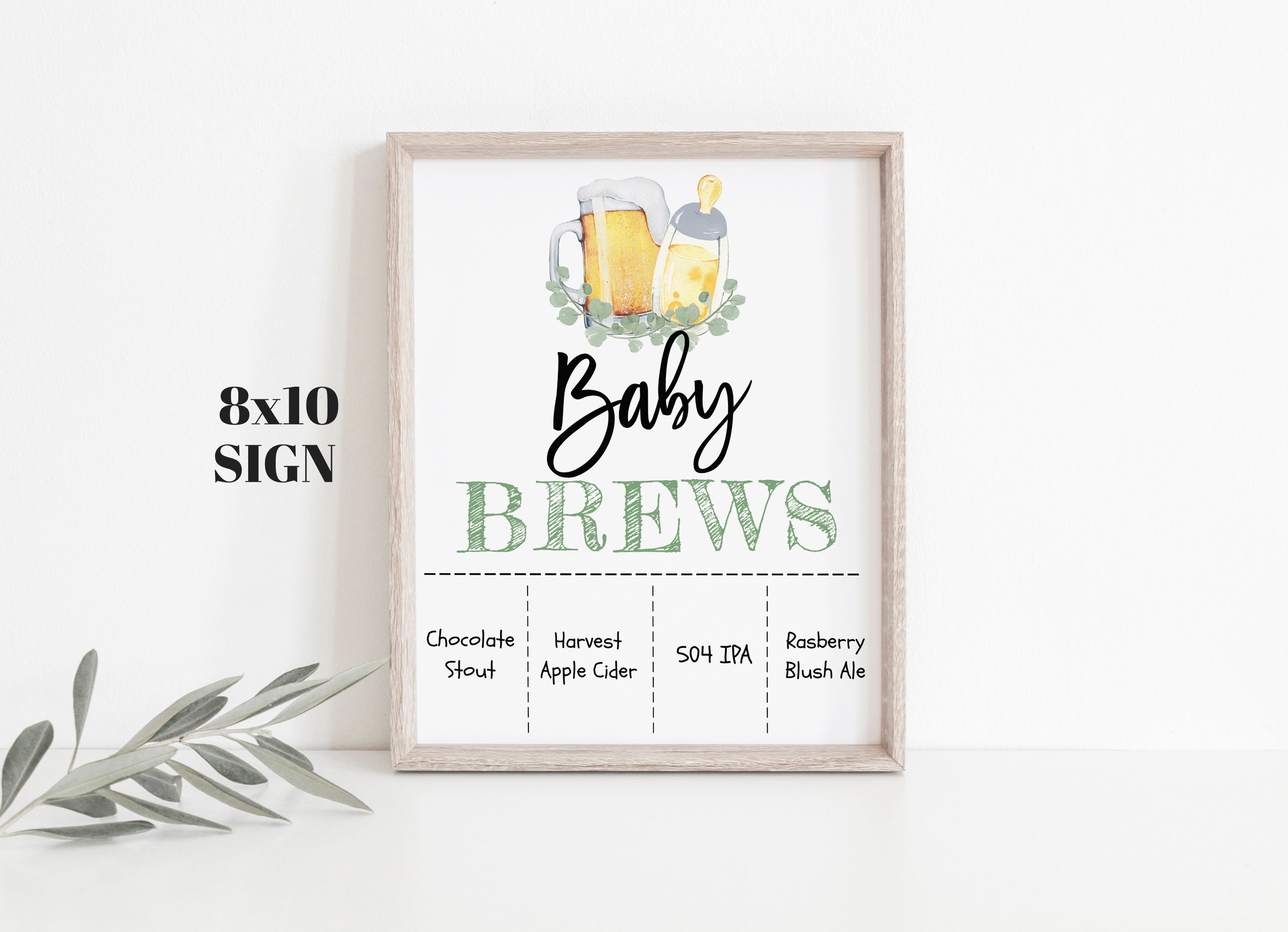 Baby Brews Sign Baby Shower Beer Bar Sign Baby is Brewing - Etsy