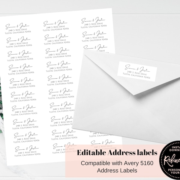 Diy Address Labels - Etsy
