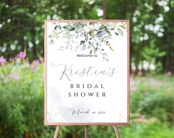 Blue Bridal Shower Sign | Etsy