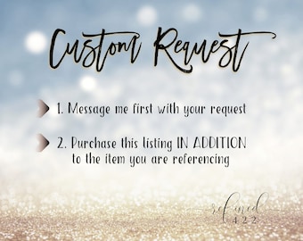 Custom Order Request | Etsy