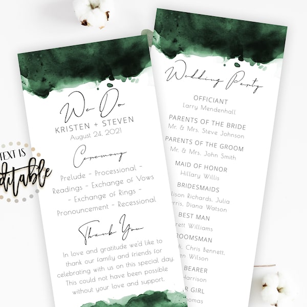 Tea Party Program Template - Etsy