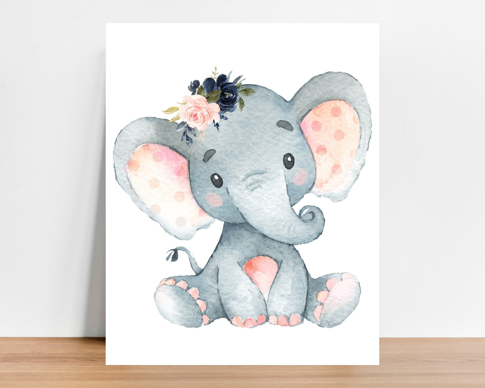 16x20 Elephant Signs, Backdrop, Pink and Blue Elephant, Baby Shower ...