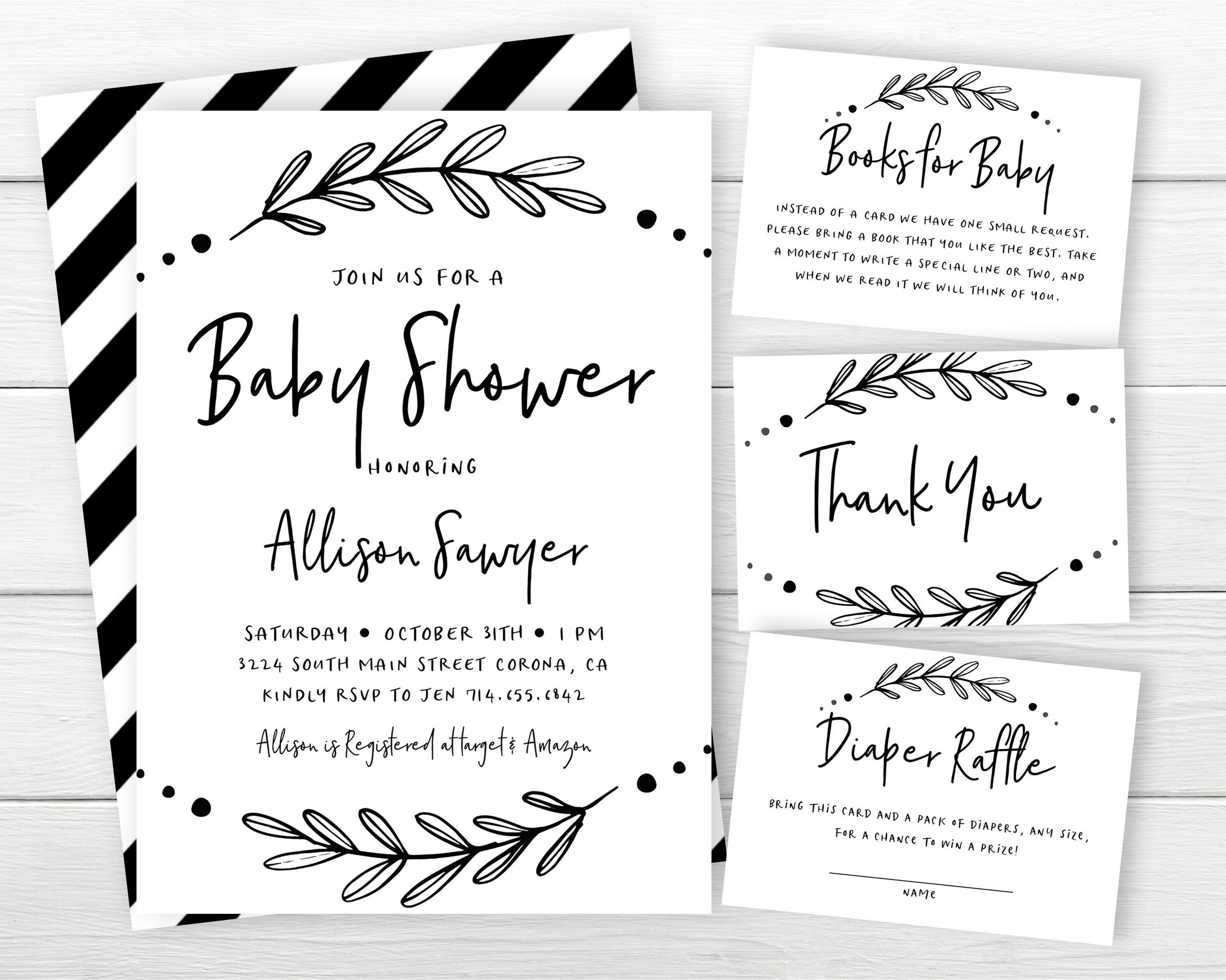 Baby Shower Invitation, Simple Baby Shower Invite, Gender Neutral ...