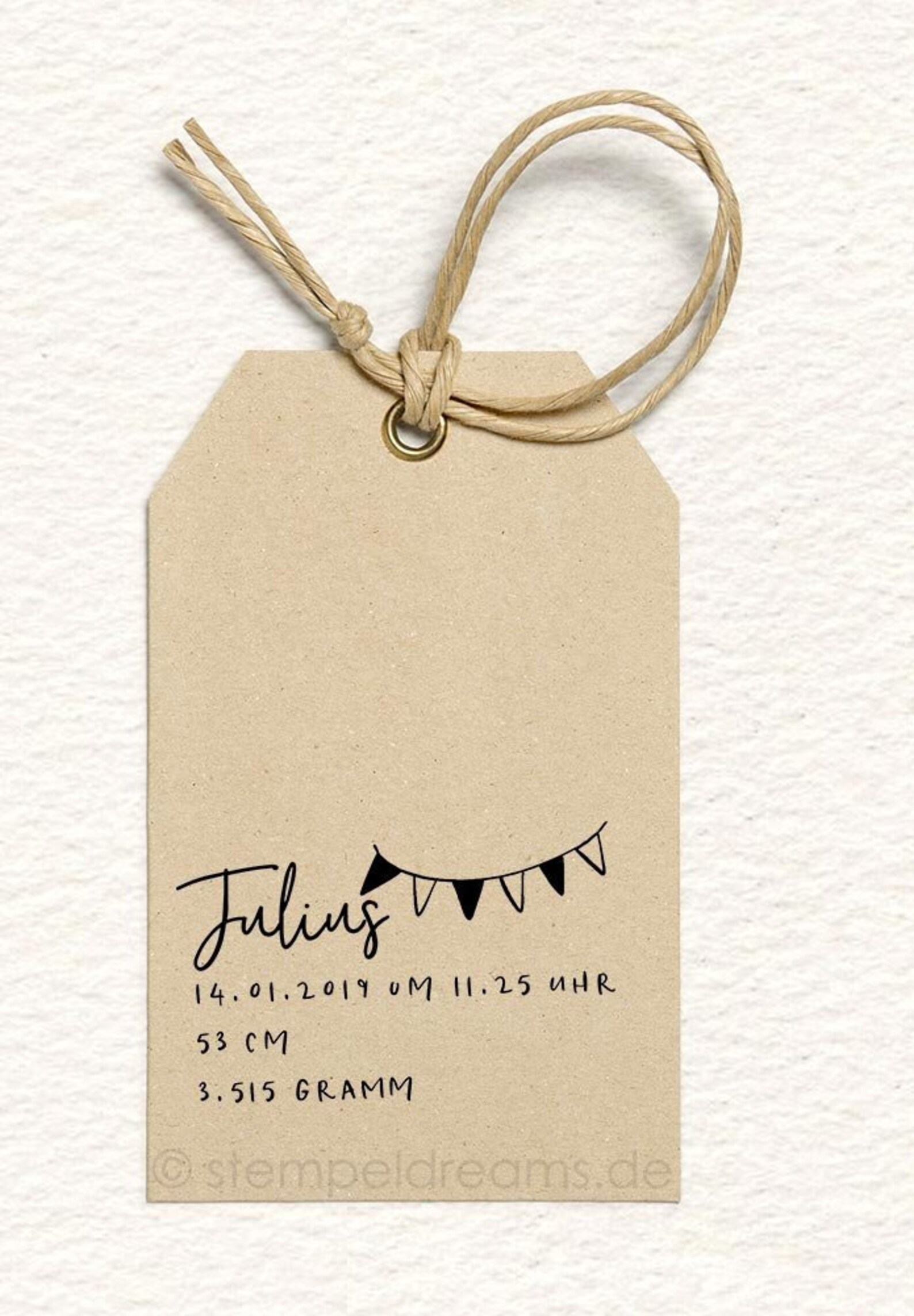 Birth Stamp 6 Cm X 4 Cm With Name Date of Birth Height - Etsy