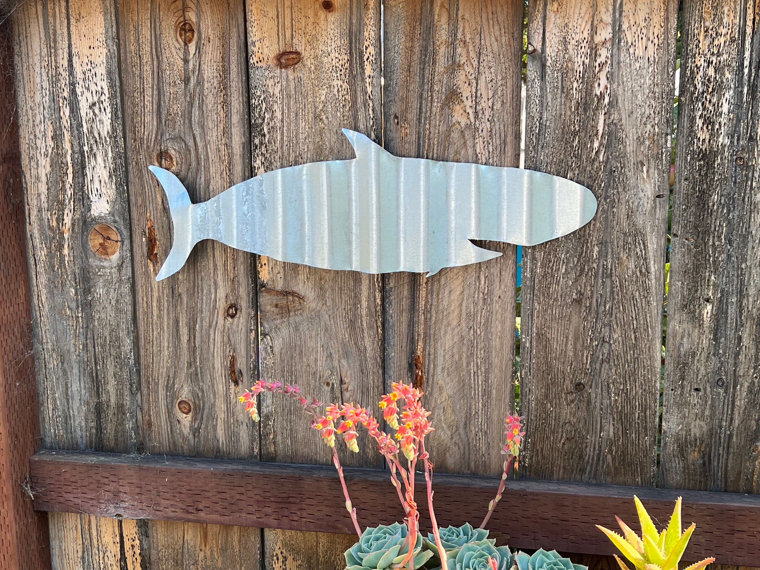 Corrugated Shark Wall/fence Art - Etsy