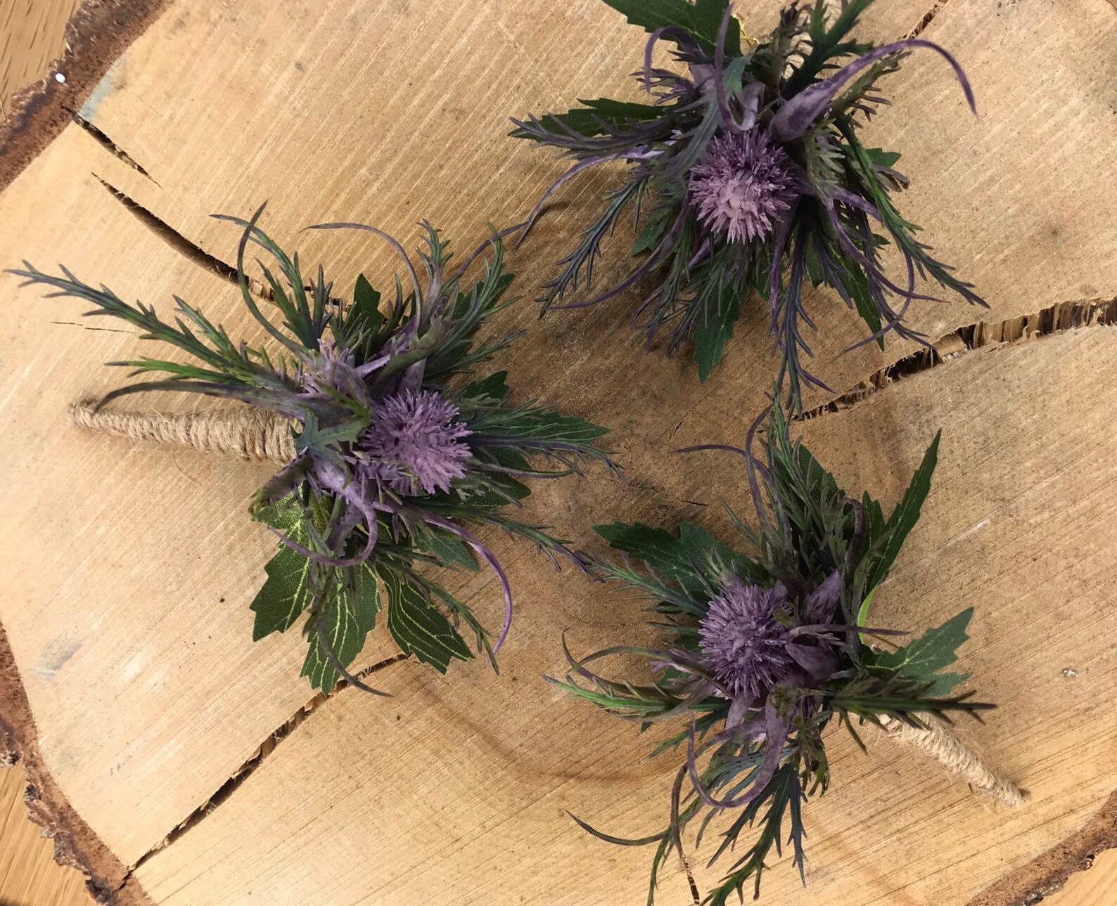 Artificial Wild Rustic Thistle Purple Buttonhole - Etsy