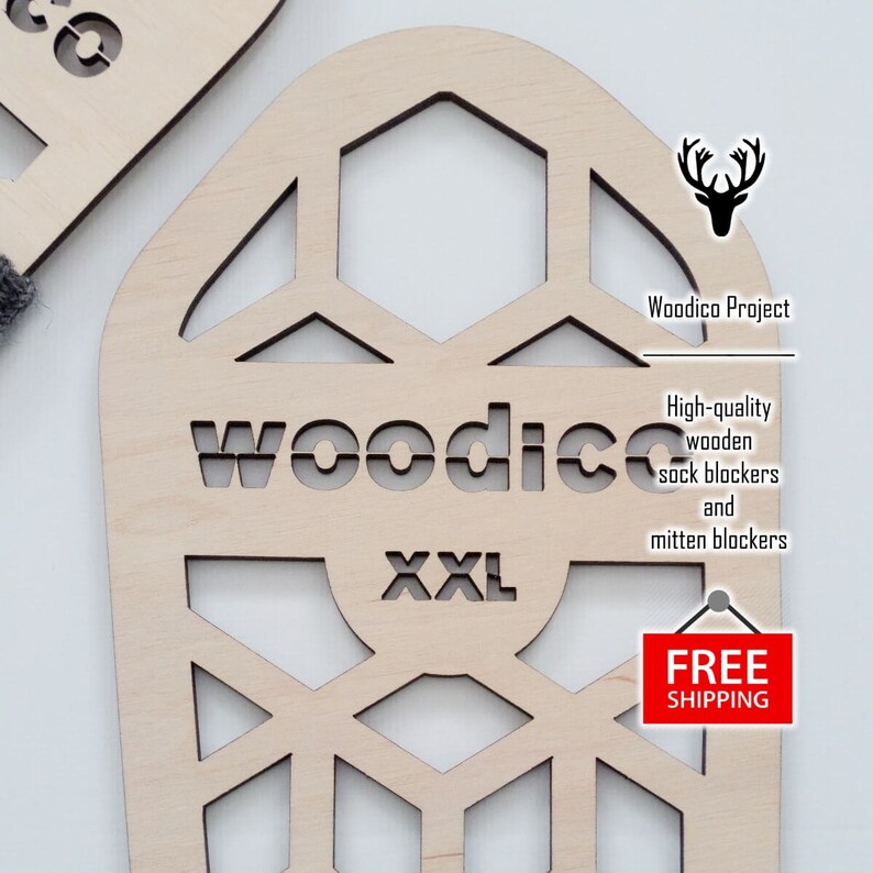 Wooden sock blockers pair Hexagons knitting gift idea | Etsy