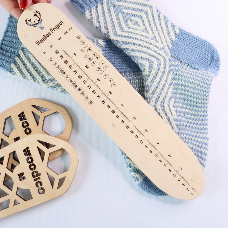 Sock Knitting Ruler Allows to Measure the Foot Length of a - Etsy