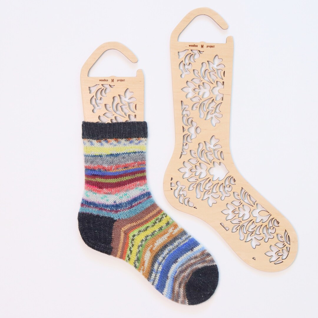 Wooden Sock Blockers pair Tea Bush Knitting Accessories, Gift for ...