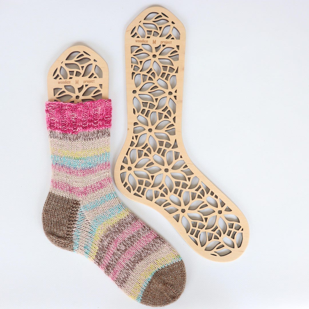 Wooden Sock Blockers 2 Pcs Chamomile: a Tool for Displaying, Shaping ...