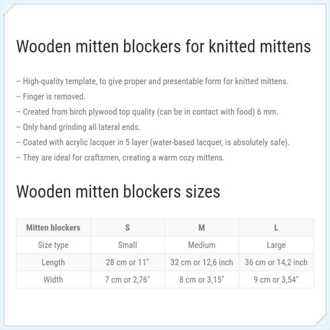 Wooden Mitten Blockers pair Hearts Knitting Gift Idea - Etsy