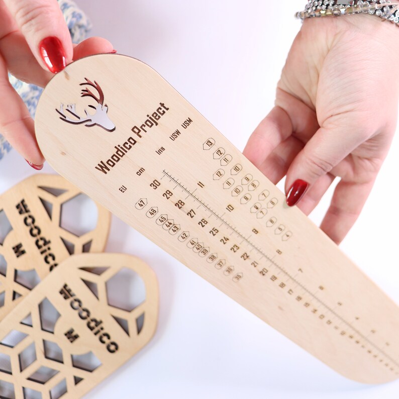 Sock Knitting Ruler Allows to Measure the Foot Length of a - Etsy