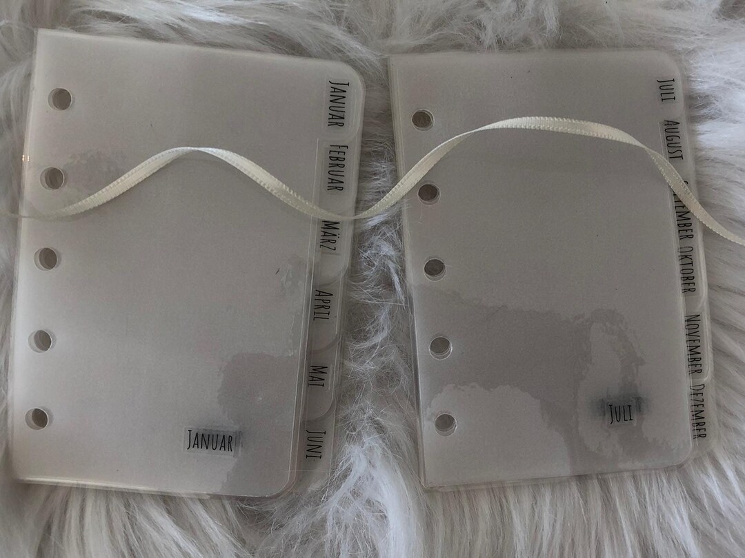 NEW 12 Month Register Divider MINI Calendar Inserts RO - Etsy