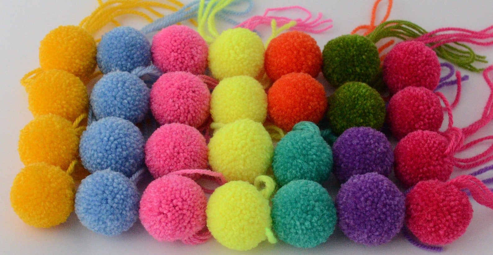 Pompon Dekracja 25 Sztuk Kolory Czapka Pomponiki Zestaw25 Dom Wloczka ...