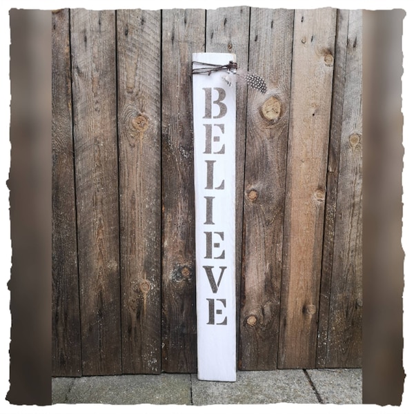Large Outdoor Believe Sign - Etsy