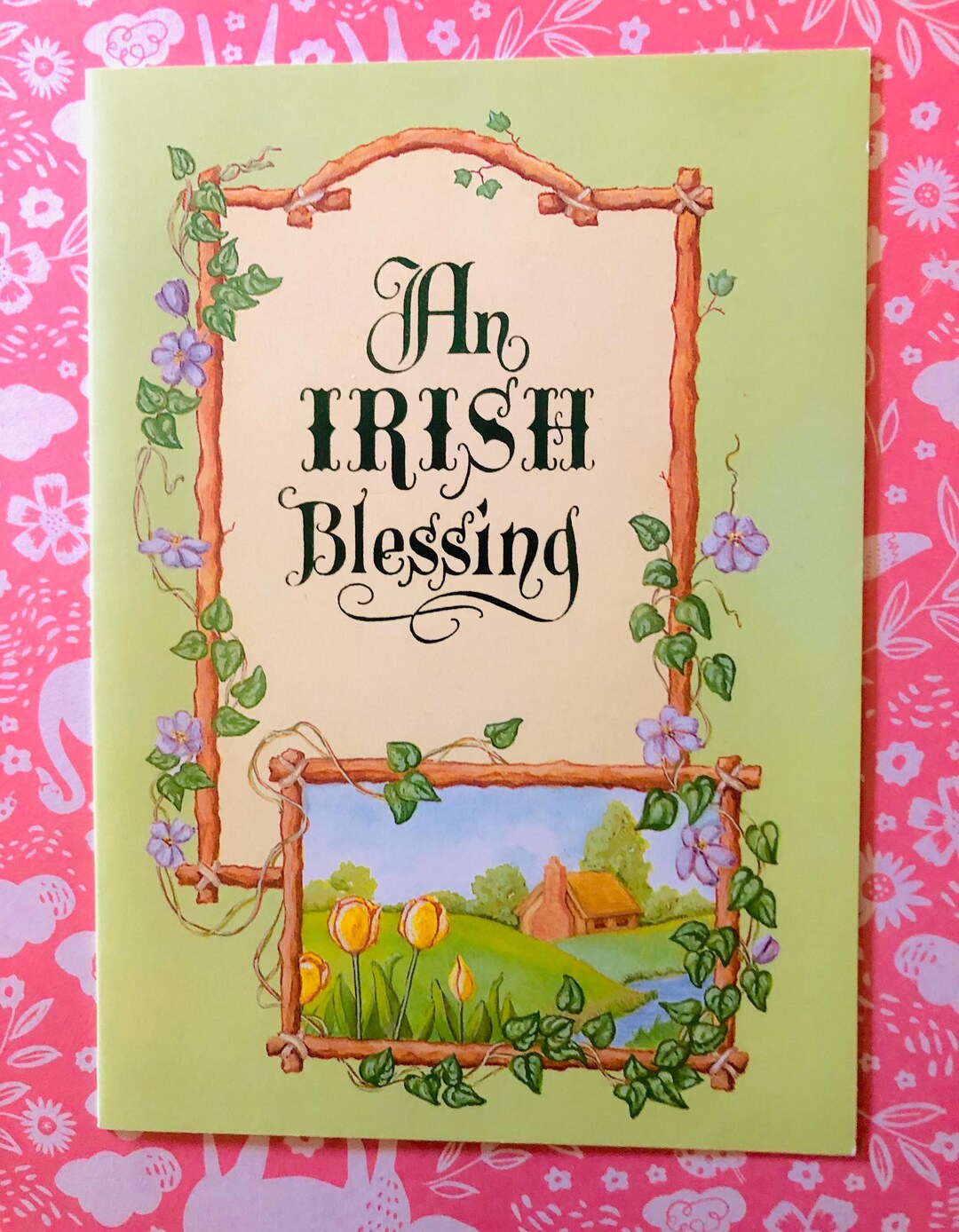 Vintage Irish Blessings Greeting Card - Irish Card, Light, Rain, Earth ...